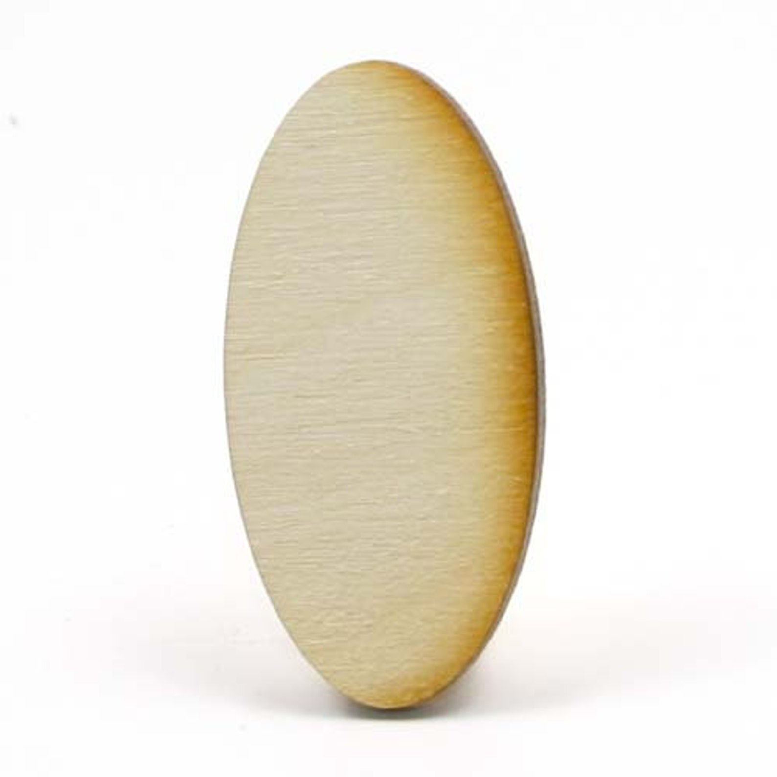 Unfinished Wood Oval - 1-1/2 Inches Tall by 3/4 Inches Wide and 1/8 ...