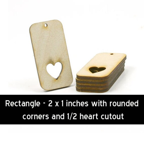 Unfinished Wood Rectangle 2 Inches Tall by 1 Inch Wide and | Etsy