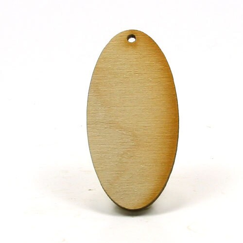 Unfinished Wood Oval 2 Inches Tall by 1 Inch Wide and 1/8 | Etsy