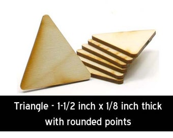 Unfinished Wood Triangle 2 Inches Tall by 2 Inches Wide and | Etsy