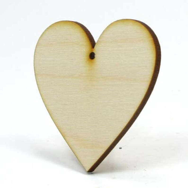 Unfinished Wood Heart 1-1/2 Inches Tall by 1-1/2 Inches Wide - Etsy ...