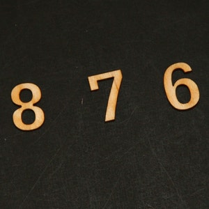 15 - Numbers on a Clock 2 Inch by 1/8 Inch Sans Serif Font Unfinished ...