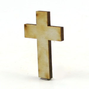 Unfinished Wood Cross - 1-1/2 Inches by 1 Inch and 1/8 Inch Thick ...
