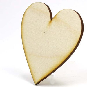Unfinished Wood Heart - 3inches Tall by 3 Inches Wide and 1/8 Inch ...