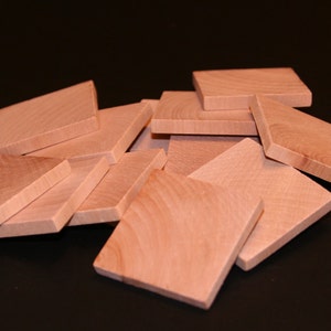 Unfinished Wood Square - 2 Inches by 2 Inches and 1/4 Inch Thick Wooden ...