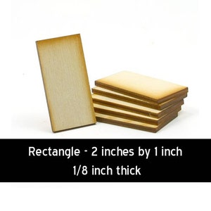 Unfinished Wood Rectangle 2 Inches Tall by 1 Inch Wide and - Etsy