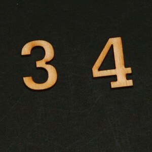 15 - Numbers on a Clock 2 Inch by 1/8 Inch Sans Serif Font Unfinished ...