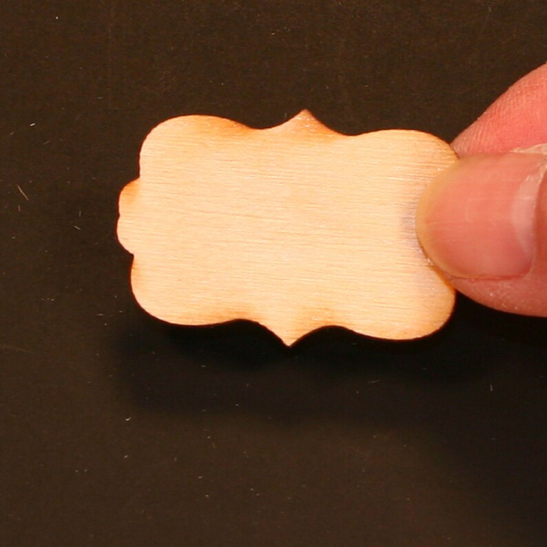 Unfinished Wood Rectangle Scroll 1-1/2 Inches by 1 Inch and | Etsy