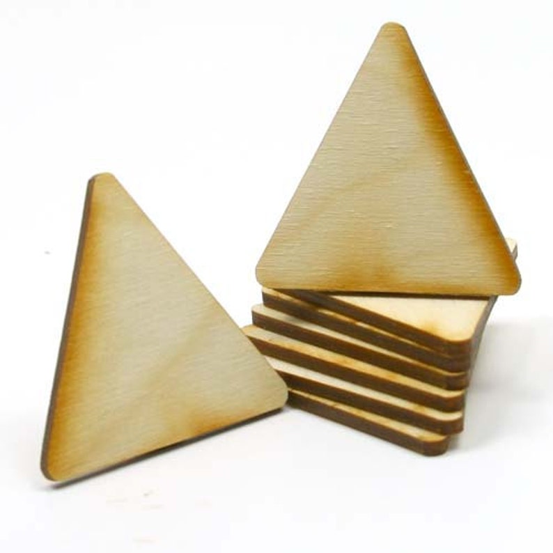 Unfinished Wood Triangle - 2 Inches Tall by 2 Inches Wide and 1/8 Inch ...