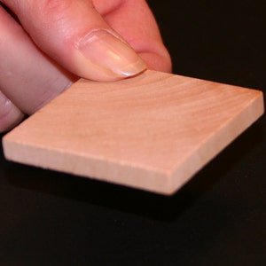 Unfinished Wood Square - 2 Inches by 2 Inches and 1/4 Inch Thick Wooden ...