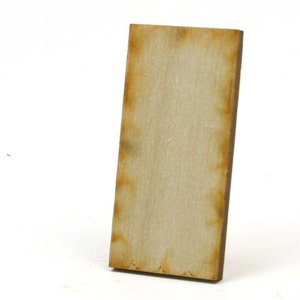 Unfinished Wood Rectangle - 2 Inches Tall by 1 Inch Wide and 1/8 Inch ...