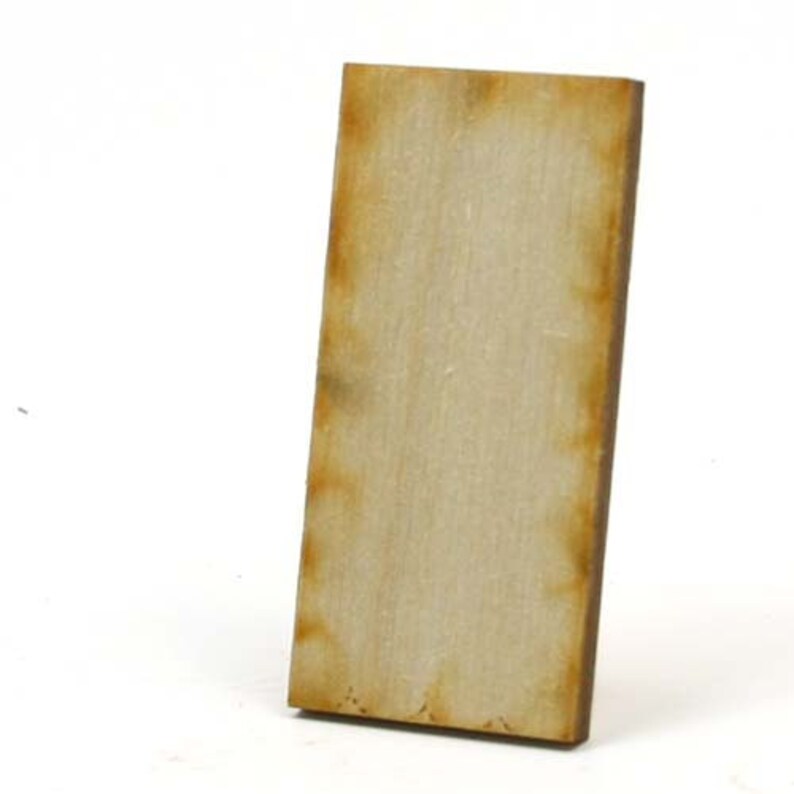 Unfinished Wood Rectangle - 2 Inches Tall by 1 Inch Wide and 1/8 Inch ...