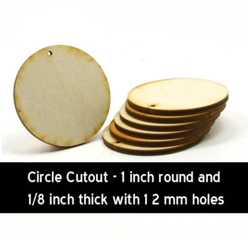Unfinished Wood Circle Cutout 1 Inches in Diameter and 1/8 - Etsy
