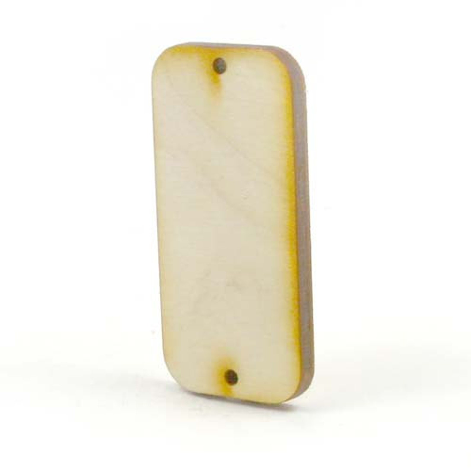 Unfinished Wood Rectangle - 2 Inches Tall by 1 Inch Wide and 1/8 Inch ...