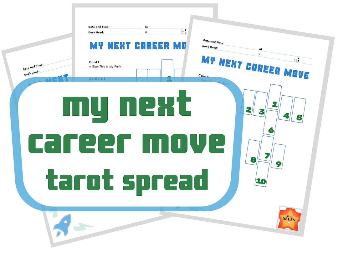 My Next Career Move Printable PDF 1-page Tarot Template Tarot Spread ...