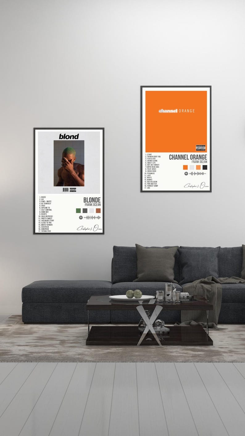 Blonde Frank Ocean Album Art Tracklist & Spotify Code Perfect for Music ...