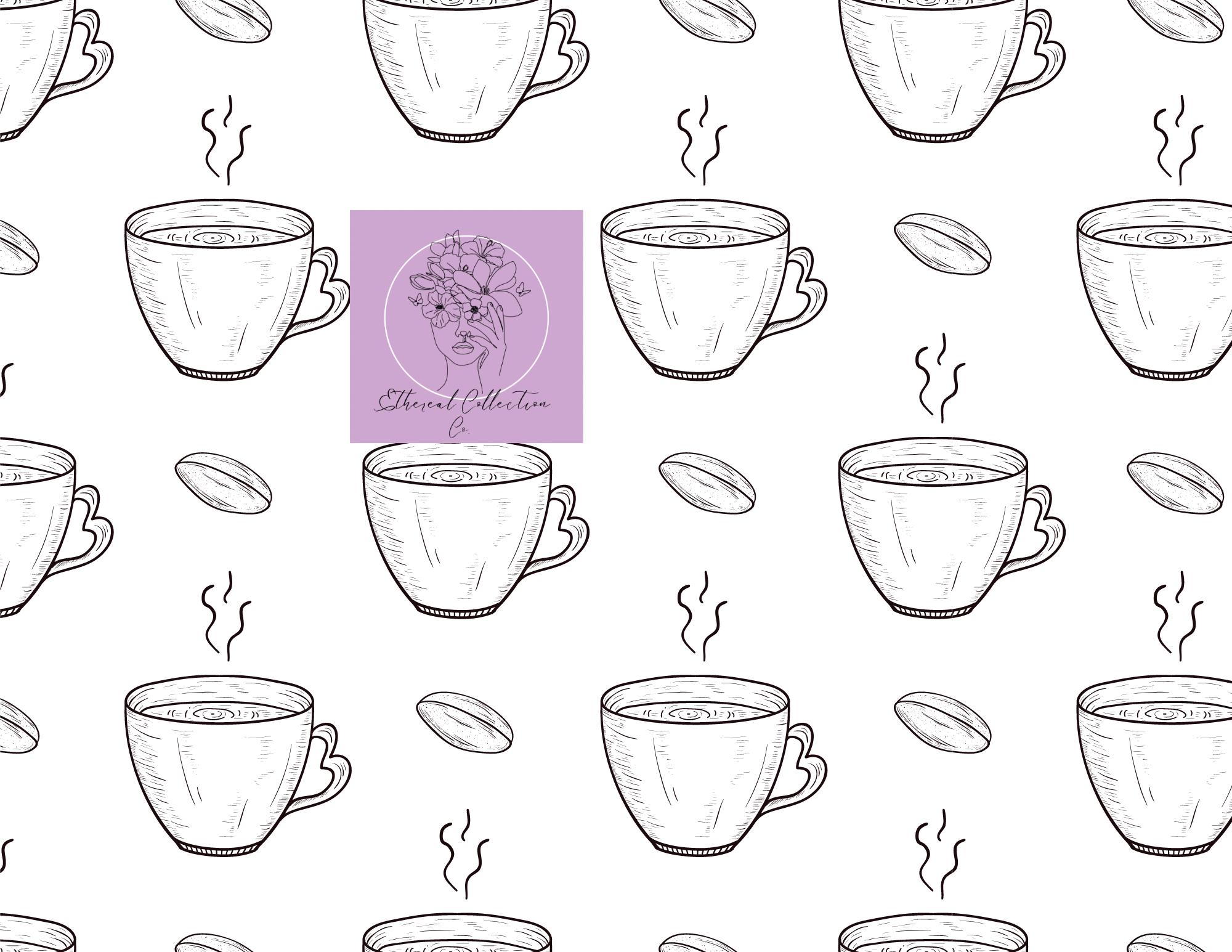 Coffee Lovers Coloring Pages Relaxing Caffeine-themed PDF Print Digital ...