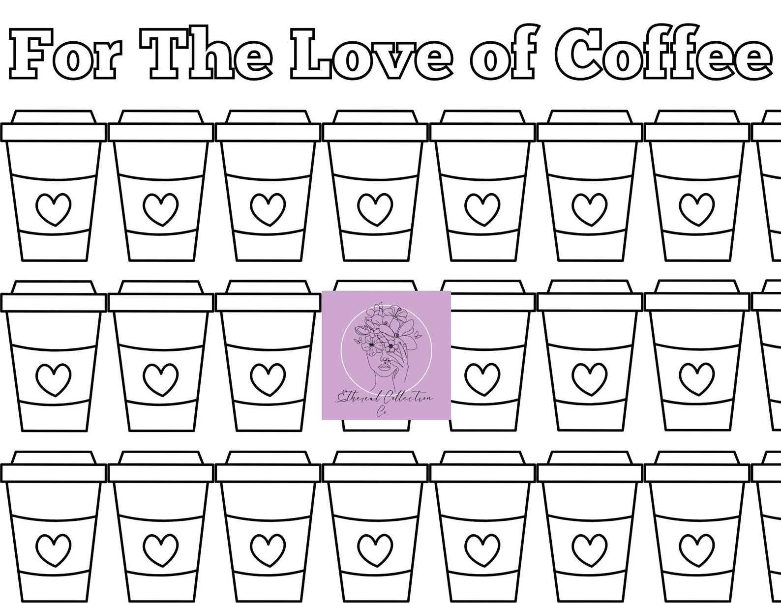 Coffee Lovers Coloring Pages Relaxing Caffeine-themed PDF Print Digital ...