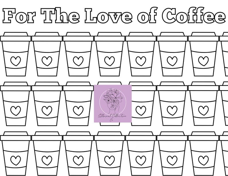 Coffee Lovers Coloring Pages Relaxing Caffeine-themed PDF Print Digital ...
