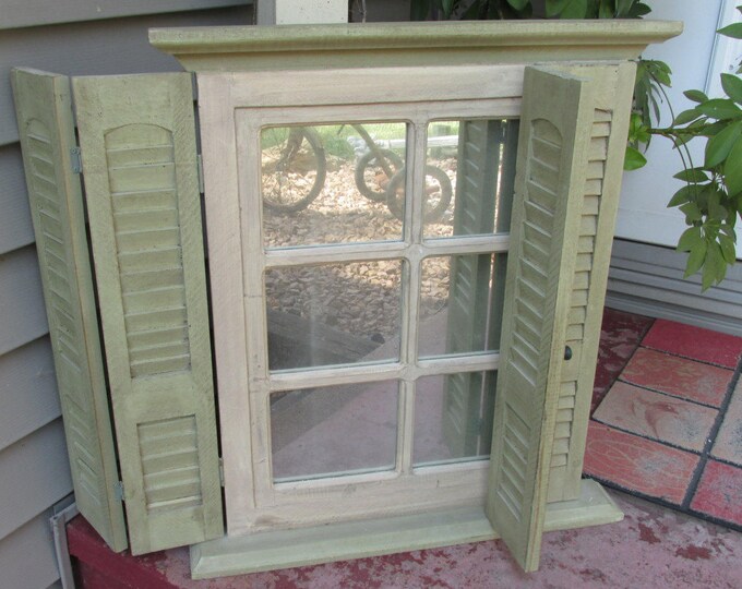 Mirror Window Look With Attached Shutters Vintage Home Interior - Etsy