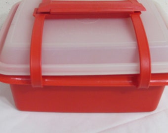 Vintage Tupperware Pak N Carry Lunch Box, Box, Seal, Handle With 2 ...