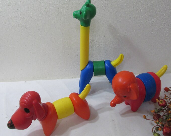 Tupperware Zoo It Yourself Vintage Snap Together Animals - Etsy