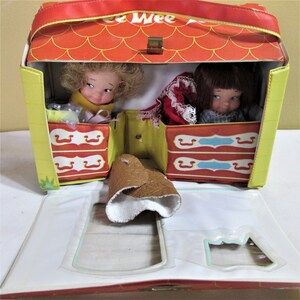 Ideal Pee Wee Tote Vintage 1966 Mini Dolls, Clothes, and Carrier - Etsy