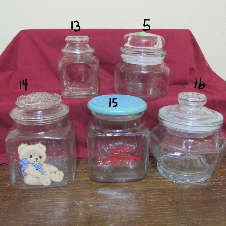 Apothecary Jars Clear Glass Canister Vintage Choice - Etsy