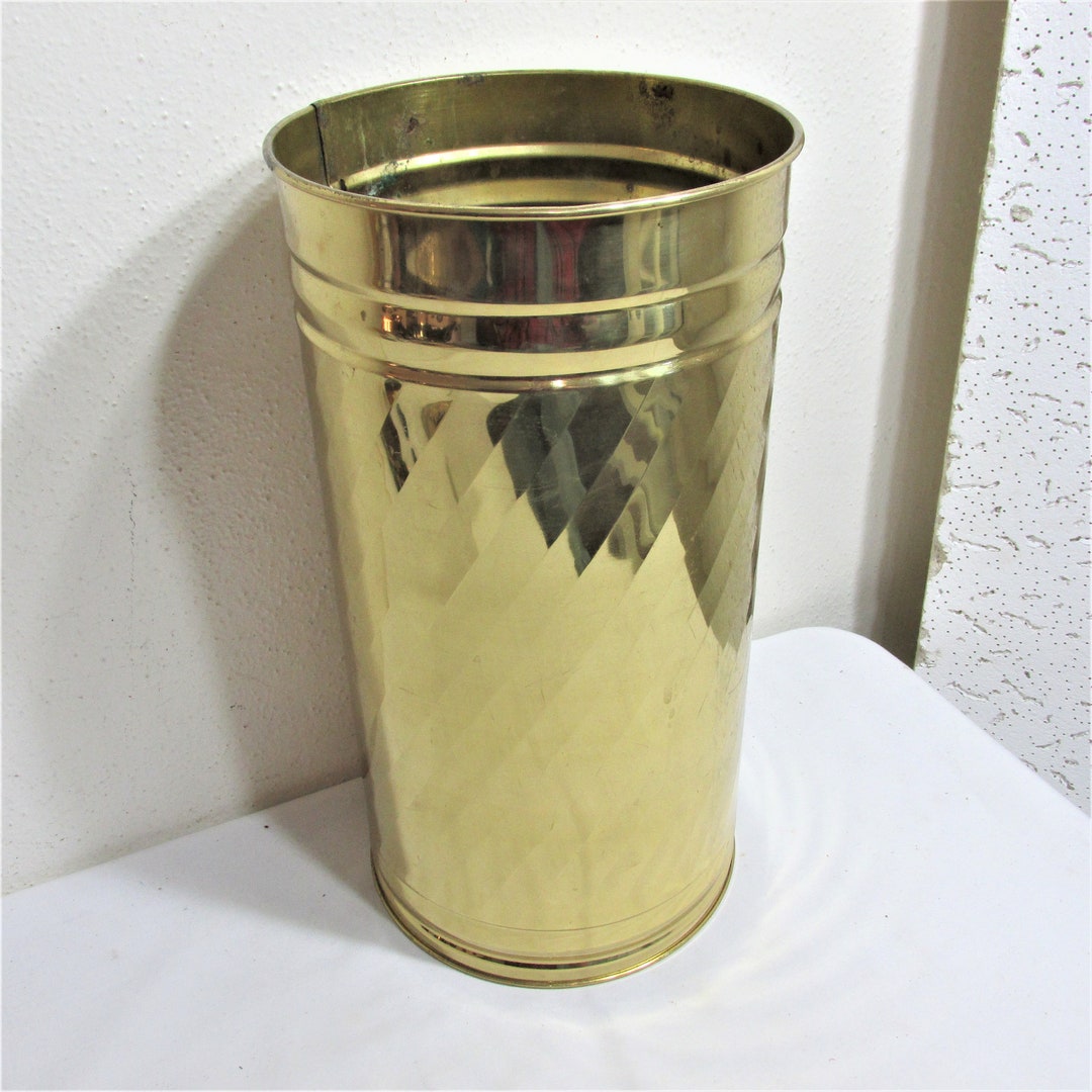 Brass Umbrella Stand Vintage 12 Inch Cylinder Container - Etsy