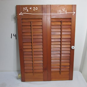 Window Shutter Louvered Choice of Vintage Wood Single Panel - Etsy