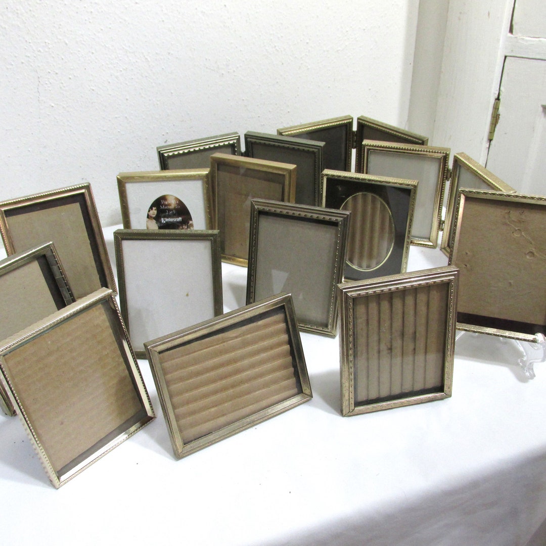 Picture Frame 3 X 4 Inch Choose 1 Vintage Metal Glass and Easel Backs ...
