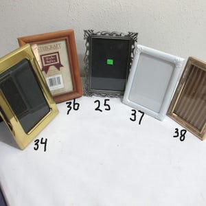 Picture Frame 3 1/2 X 5 Inch Choose 1 Vintage Metal Glass and Easel ...