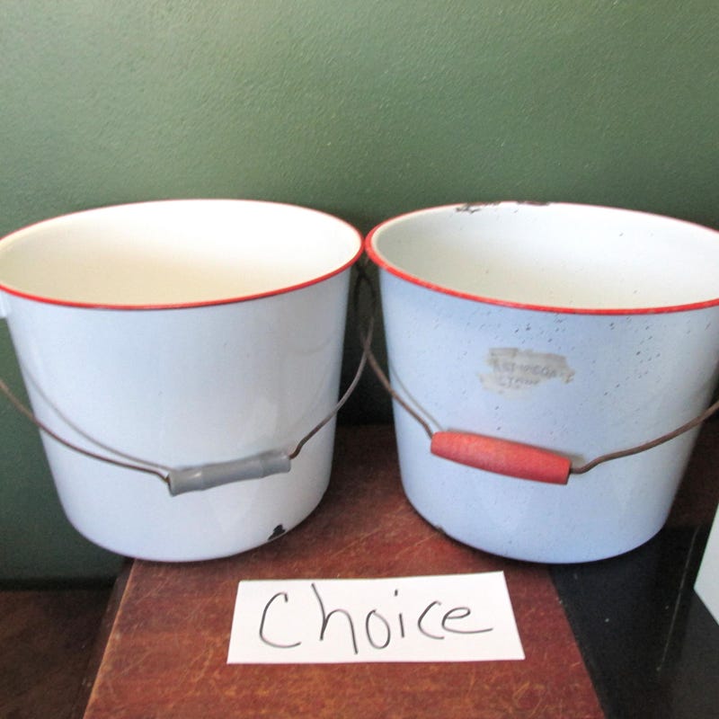 Enamel Bucket - Etsy