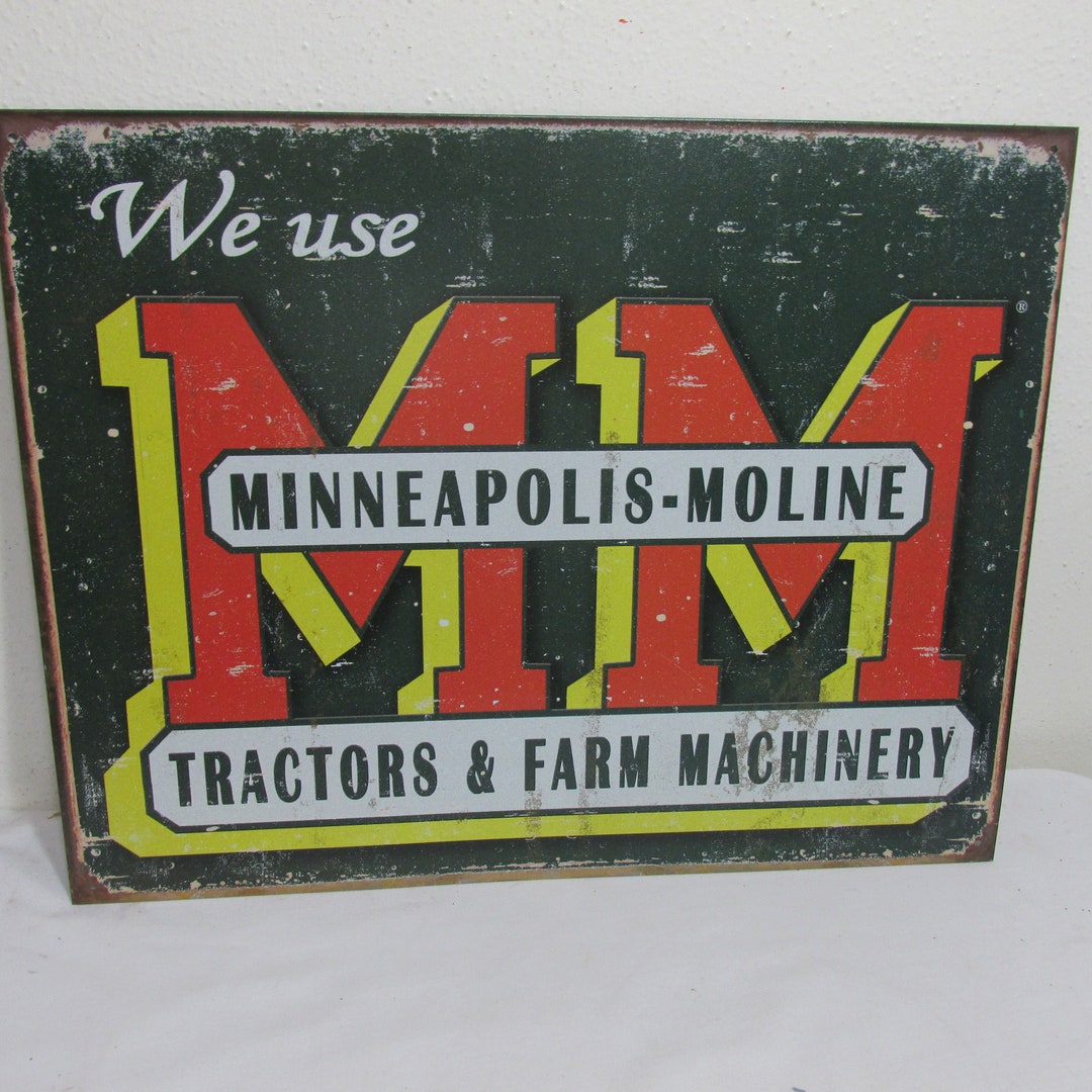 Tin Sign Advertising Farm Machinery Minneapolis-moline Tractors - Etsy