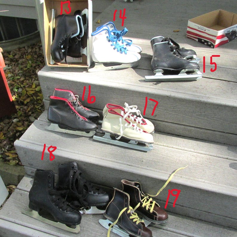 Figure Ice Skates Vintage White or Black for Use or Decor - Etsy