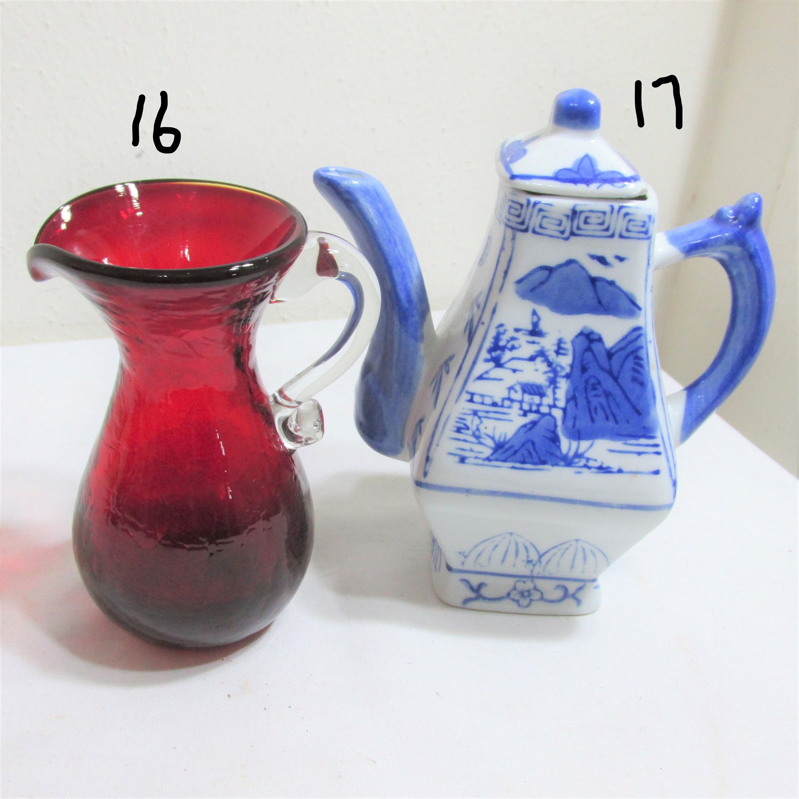 Miniature Glass Pitcher Some With Stoppers Choice of Vintage - Etsy