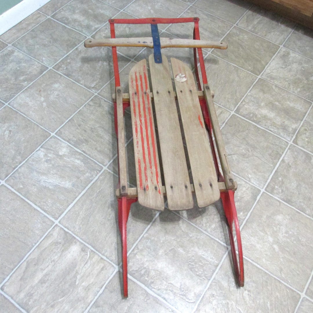 Flexible Flyer Sled Wood and Metal - Etsy