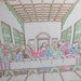 Picture Last Supper Vintage Linen Embroidered Sampler Unframed - Etsy