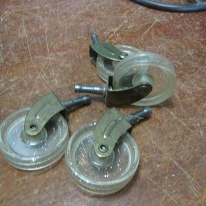 Casters Set of 4 Small Vintage Furniture Wheels - Etsy