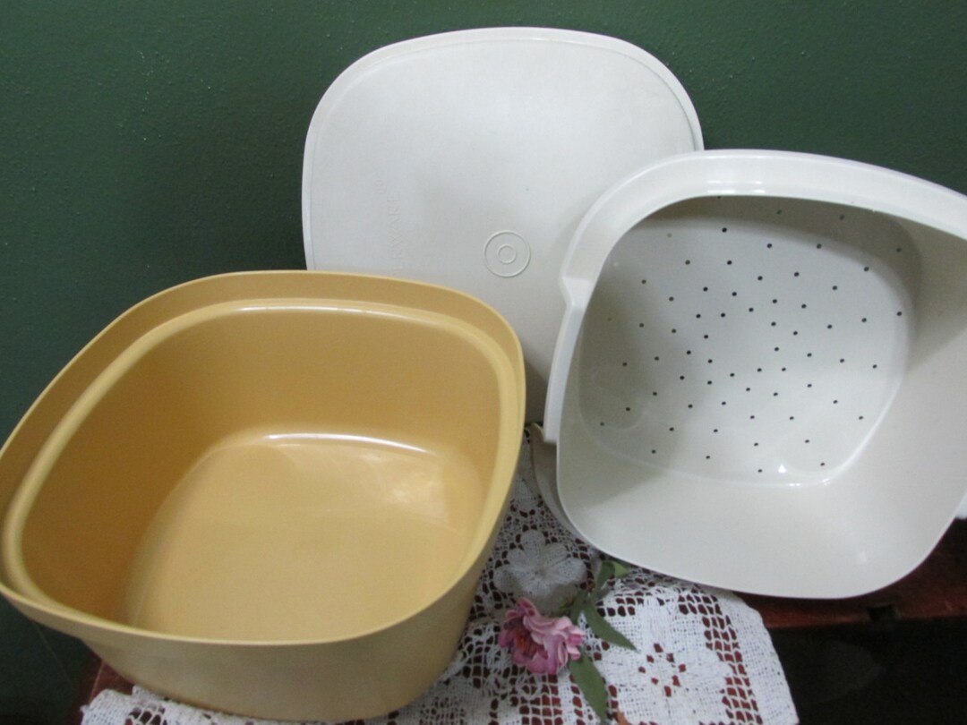 Tupperware Steamer Strainer Multi Server Container 3 Piece - Etsy