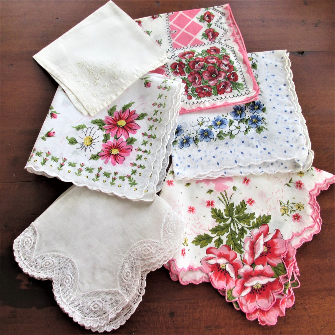 Ladies Handkerchief Choice of 1 Vintage Floral or Lace Design - Etsy