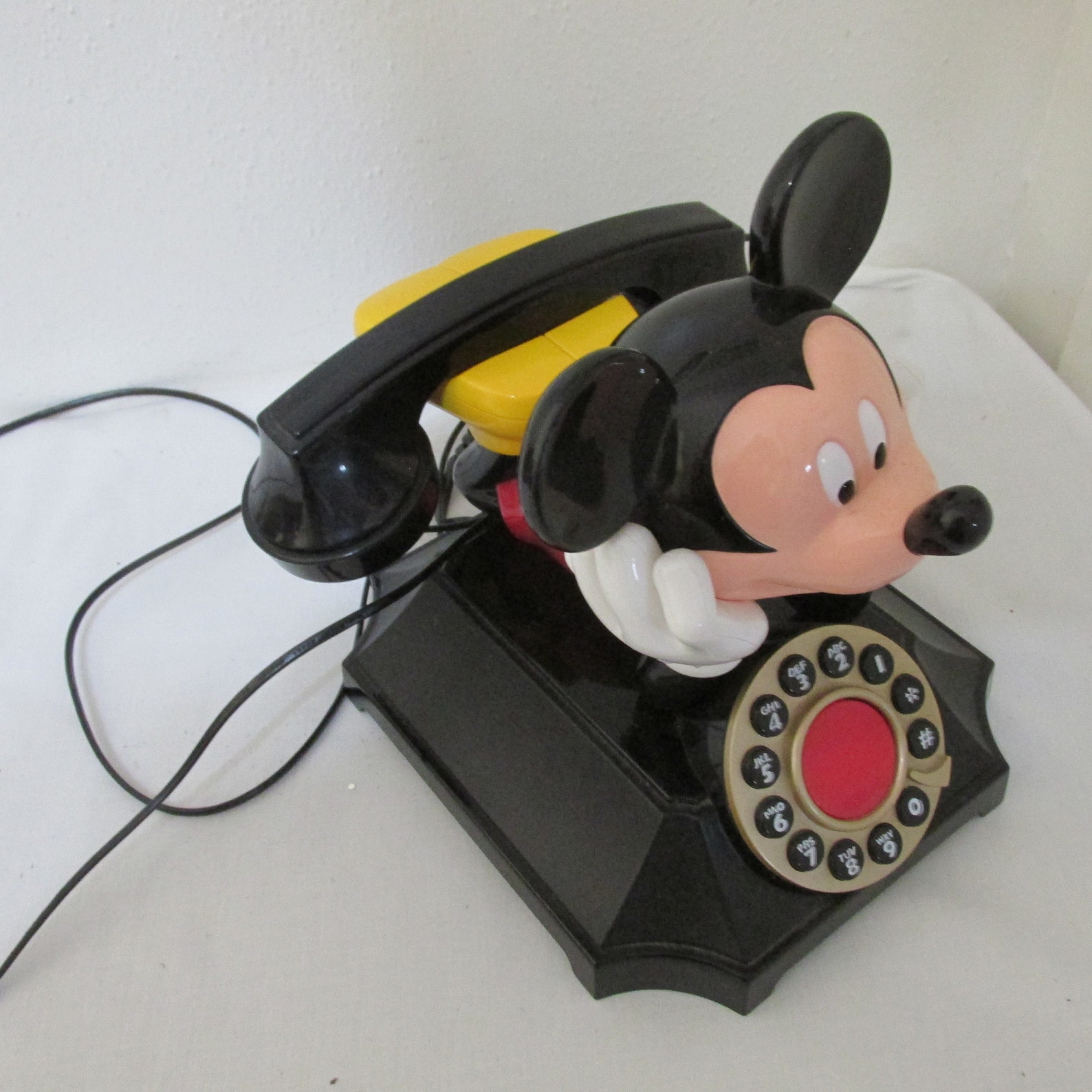 Mickey Mouse Telephone Push Button Walt Disney Character Phone - Etsy