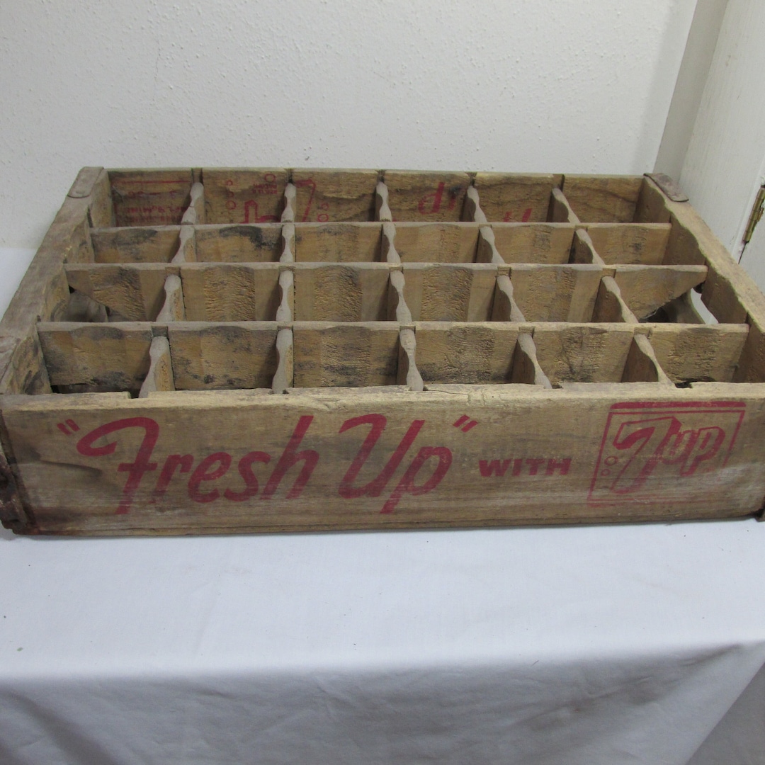 7-up Wood Case Vintage Soda Pop Crate Box - Etsy
