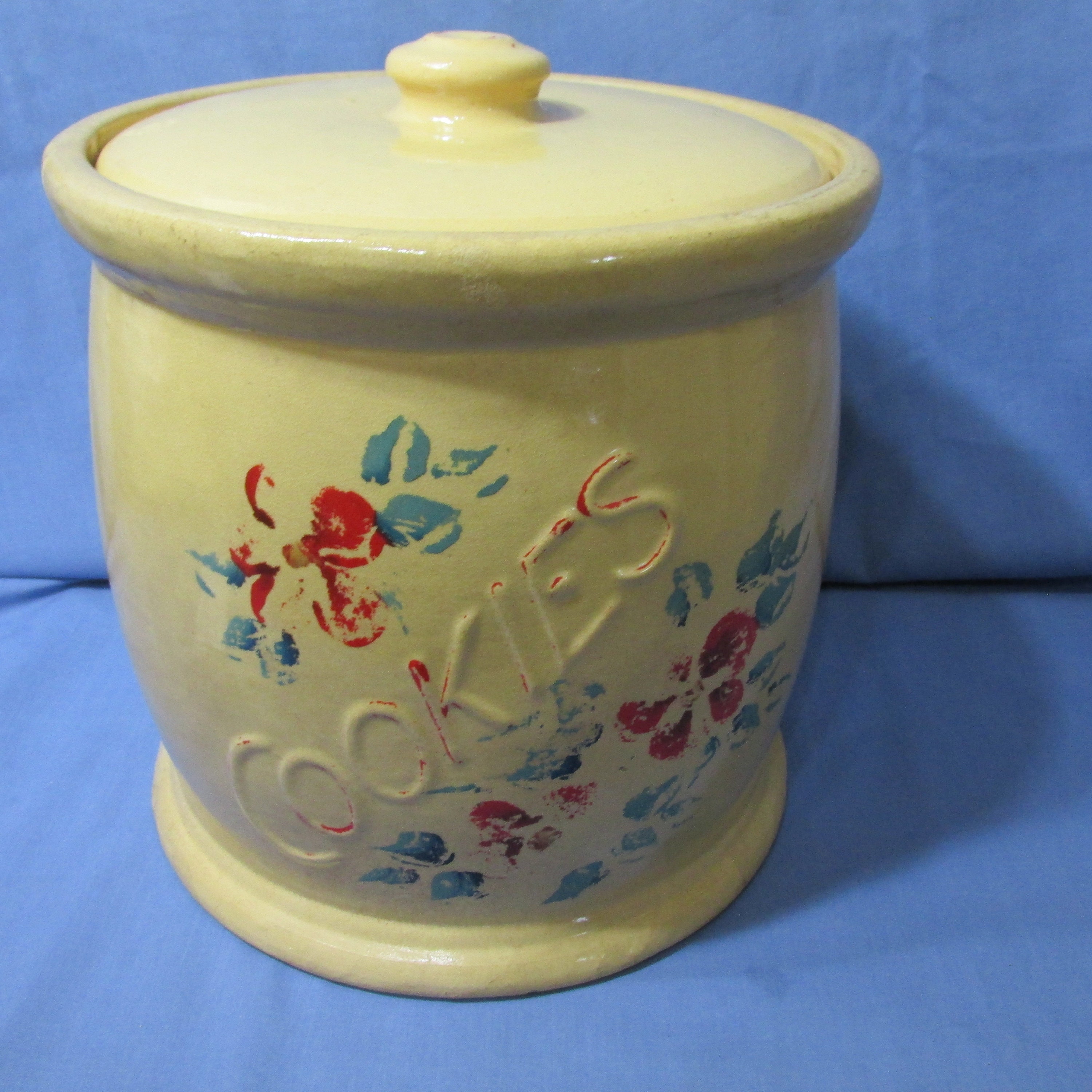 Figurines & Knick Knacks Vintage Ecuador Hand Painted Wood Crock with ...