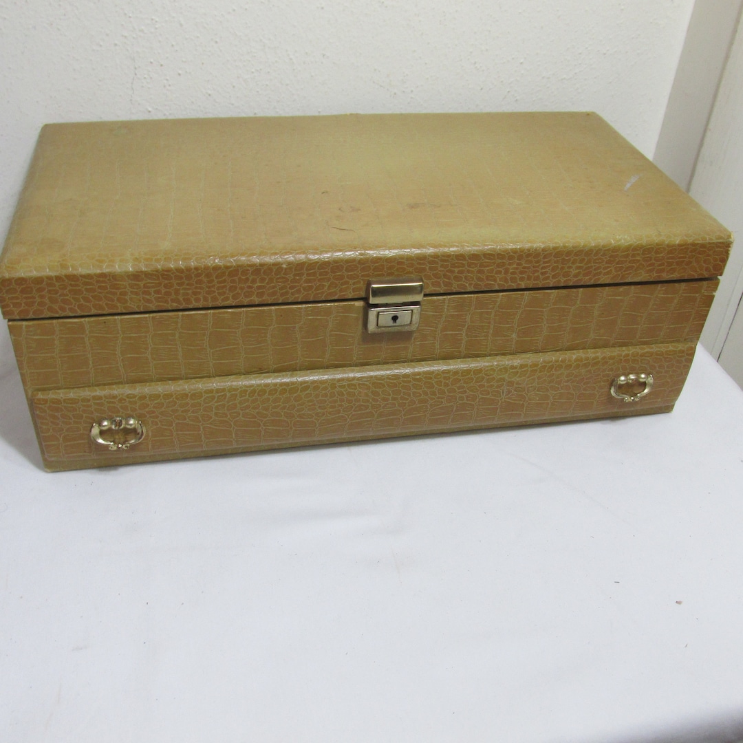 Jewelry Box Vintage Lady Buxton Mid Century Gold Color - Etsy