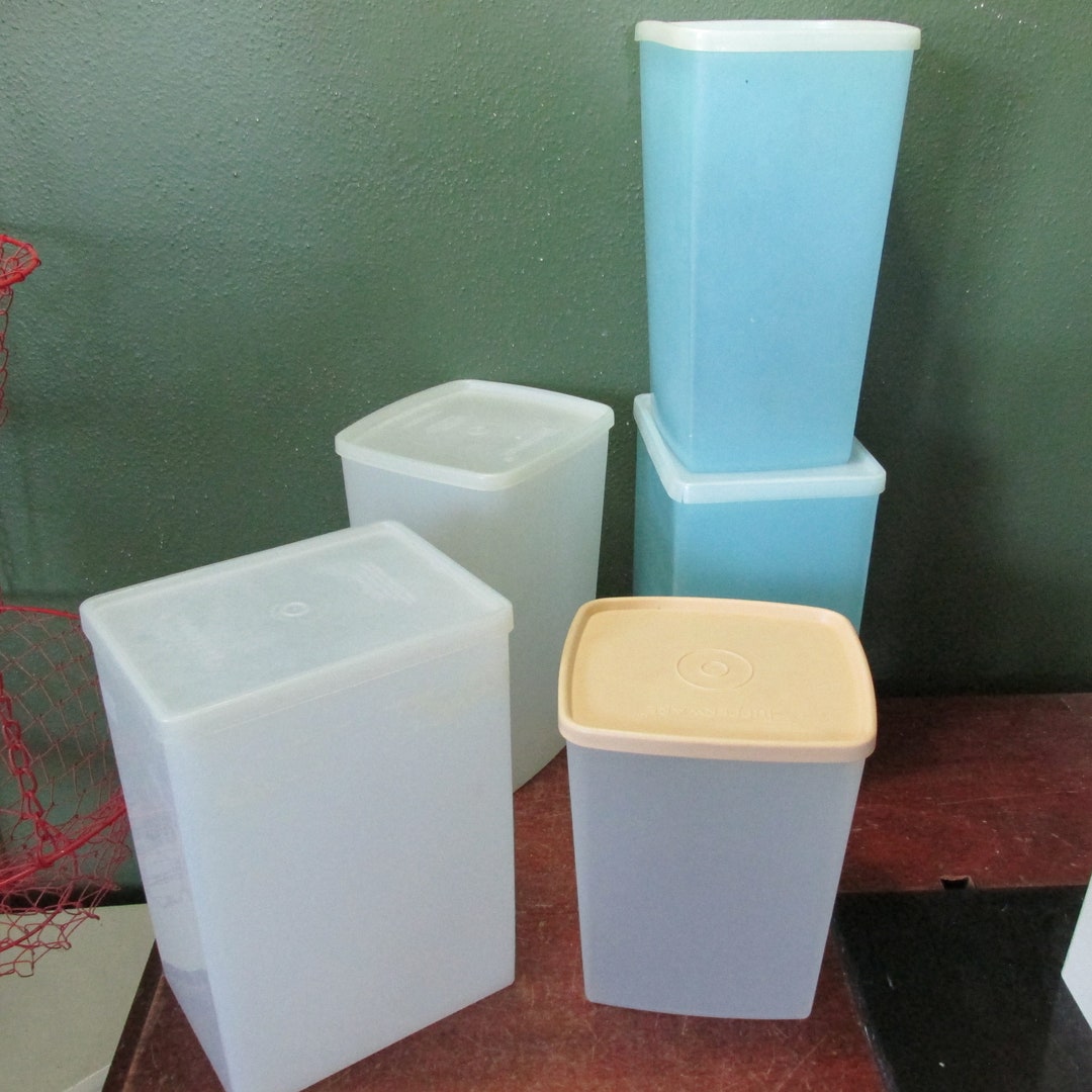Tupperware Containers Freezer and Square Round Boxes Vintage Set of 5 ...