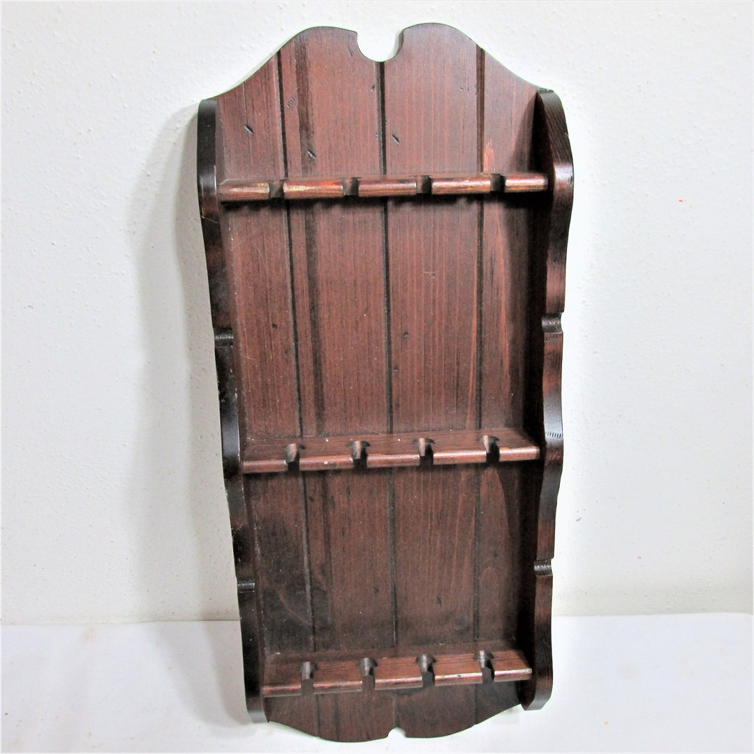 Wood Spoon Rack Vintage 3 Tier With 12 Slots - Etsy