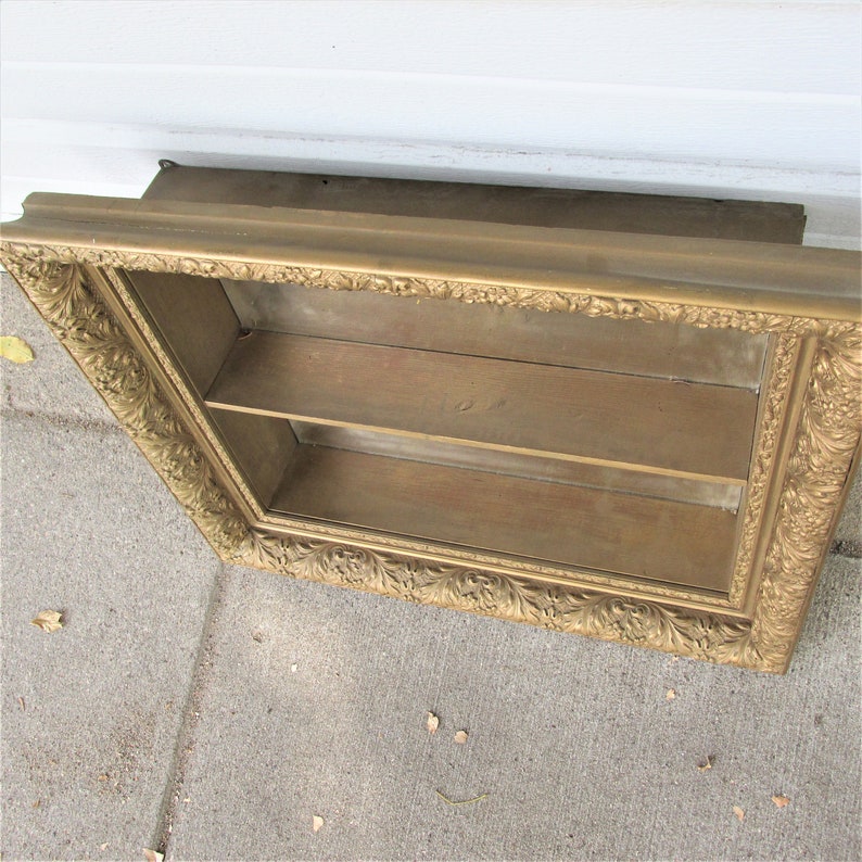 Mirrored Shadow Box Antique Gesso Frame Vintage Gold - Etsy