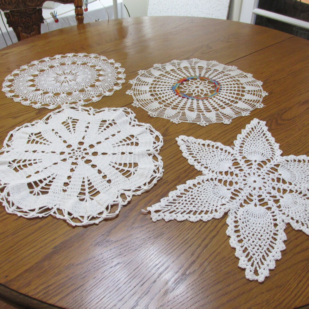 Crocheted Doily Vintage Handmade Choice of Different Designs - Etsy