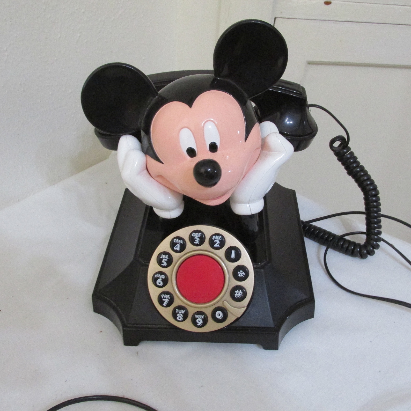 Mickey Mouse Telephone Push Button Walt Disney Character Phone - Etsy